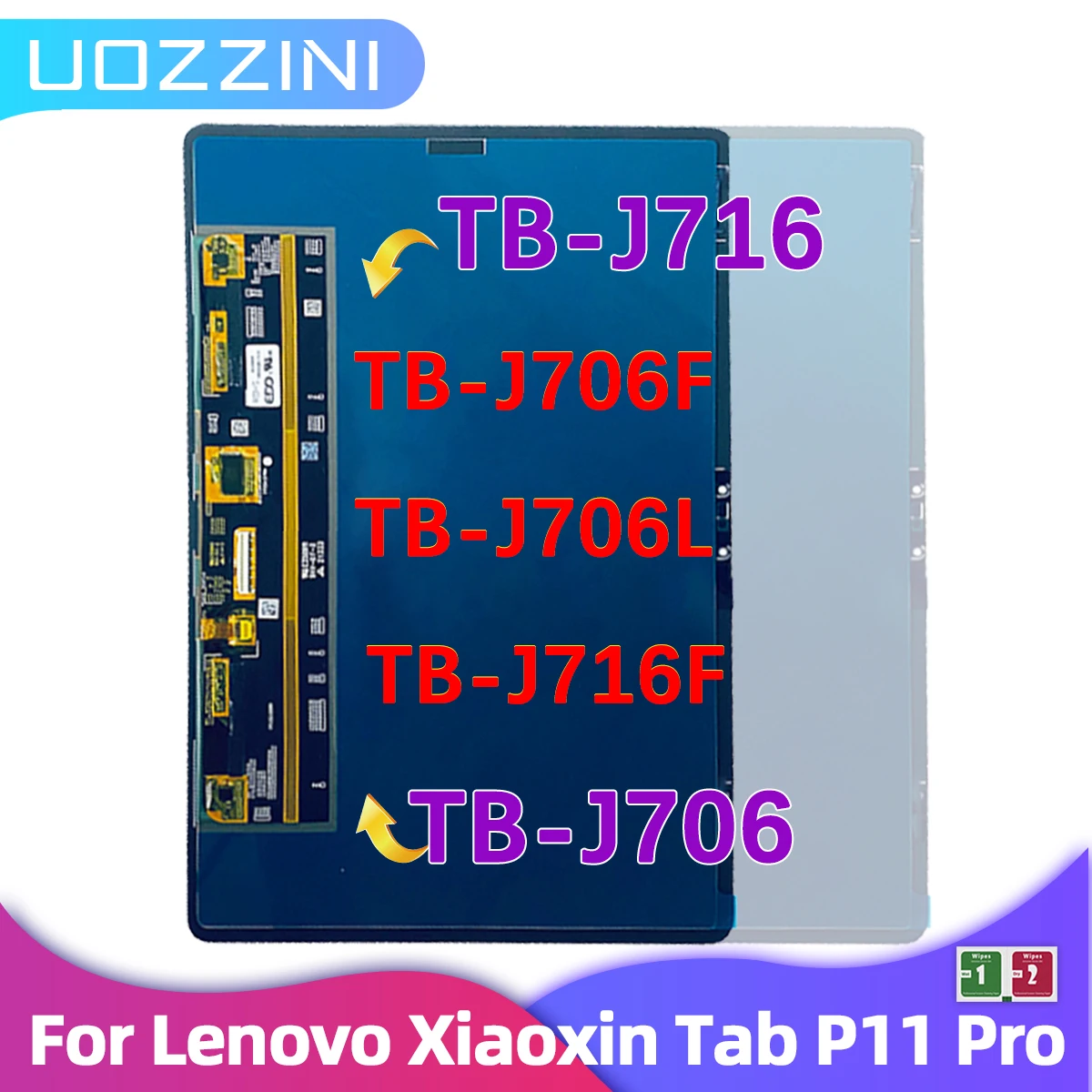 레노버 탭 P11 프로 TB J706 J706F J716 J716F 디스플레이 터치 스크린 디지타이저 어셈블리 교체 부품 LCD ...