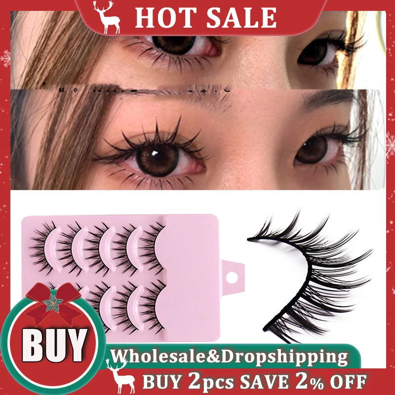 Eye-Makeup-Accessories-5pairs-Set-Cos-Cross-False-Eyelashes-3D-Bunch ...