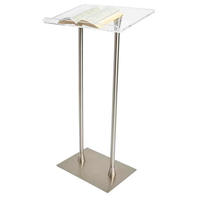 Acrylic Straight standing Steel with Metal Acrylic Lectern Podium ...