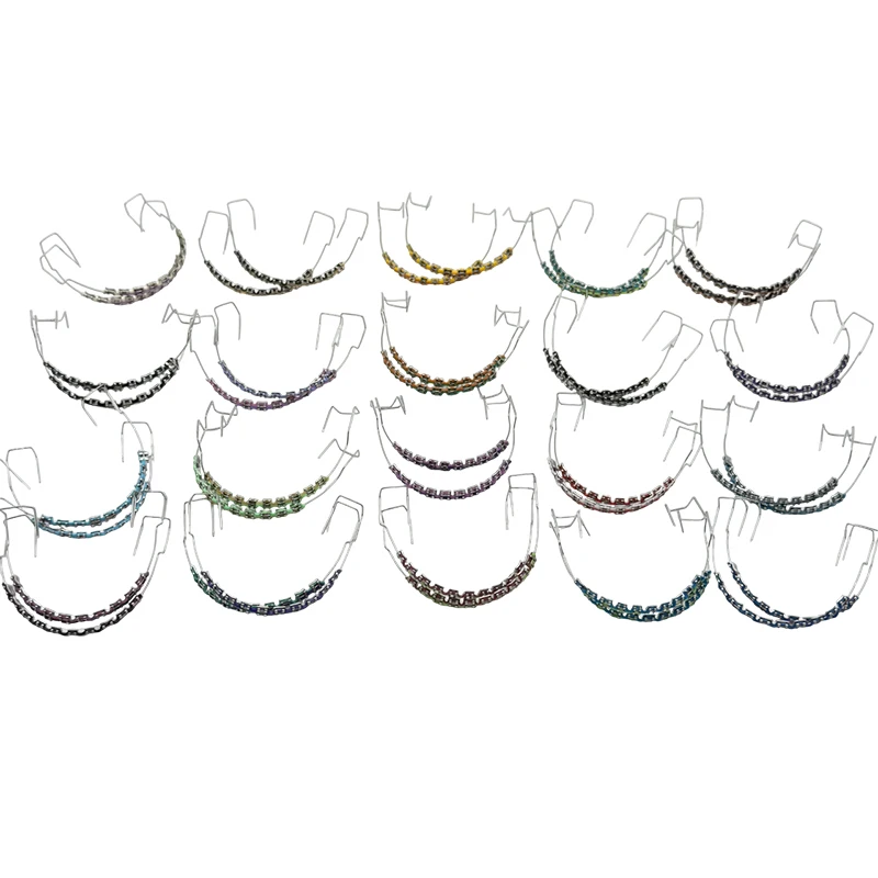 1Pair Fake Braces Colorful Brackets For Teeth Temporary Metal Wires ...