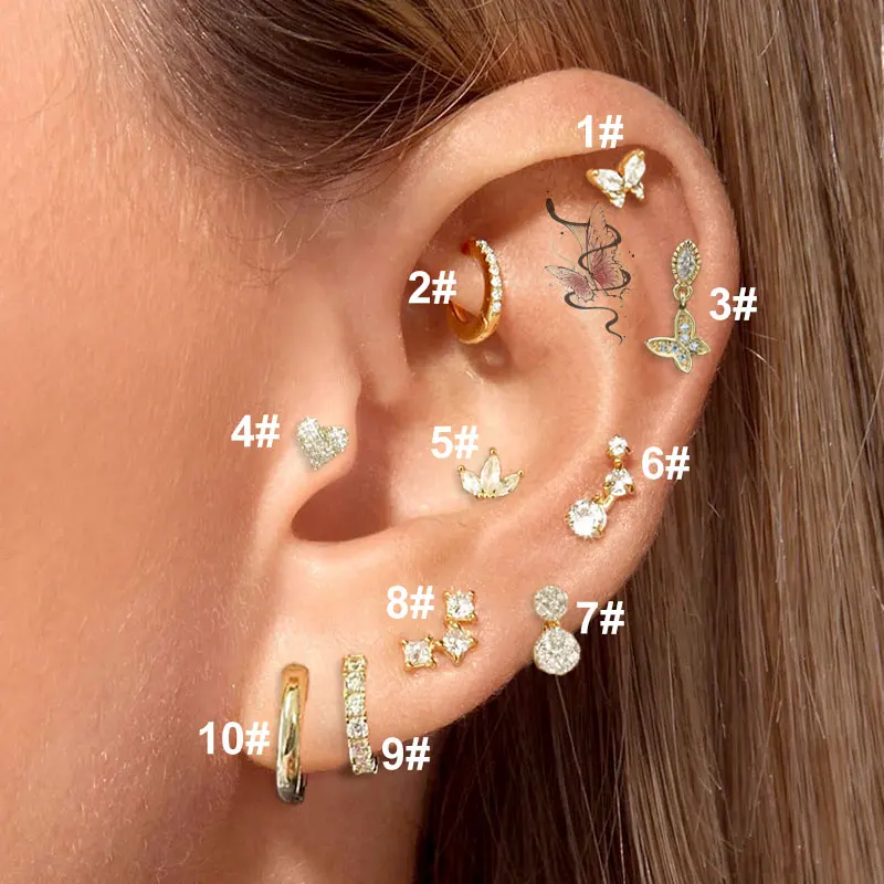 Ear Piercing Rook Heart