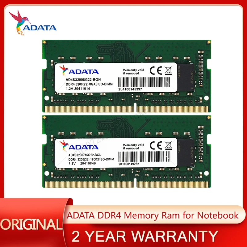 ADATA-DDR4-Memory-Ram-SO-Dimm-2600MHz-2666MHz-3200MHz-8GB-16GB-32GB-100 ...