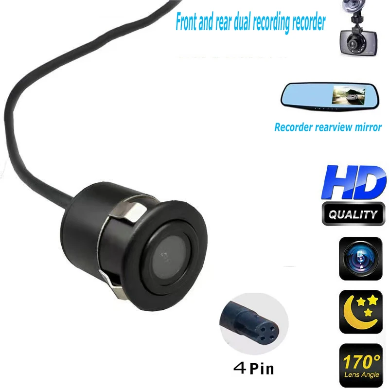 Round 18.5MM reversing camera tachograph 4-pin rear camera using car ...