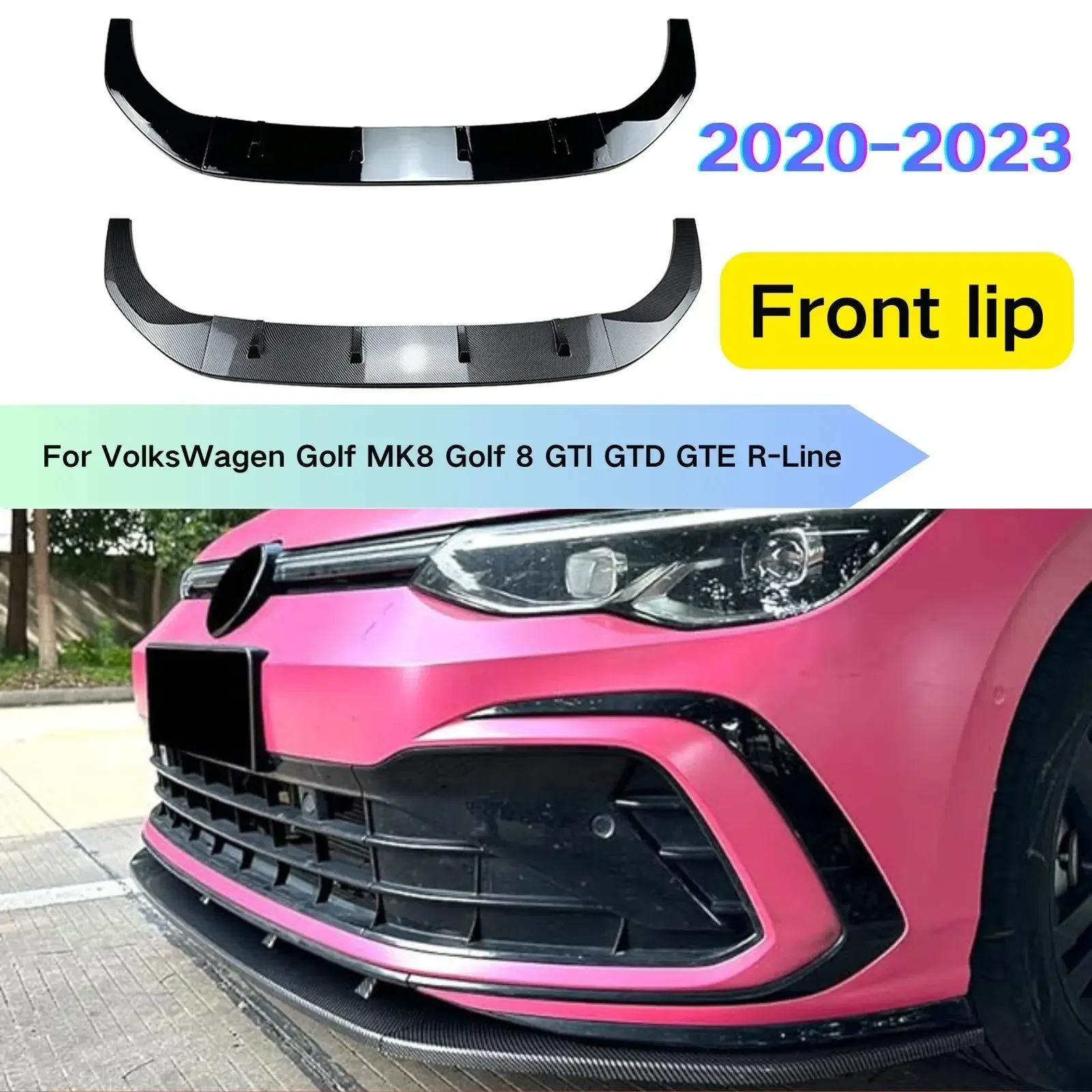 Front-Lip-For-VolksWagen-Golf-MK8-GTI-GTD-GTE-R-Line-Golf-8-2020-2023 ...