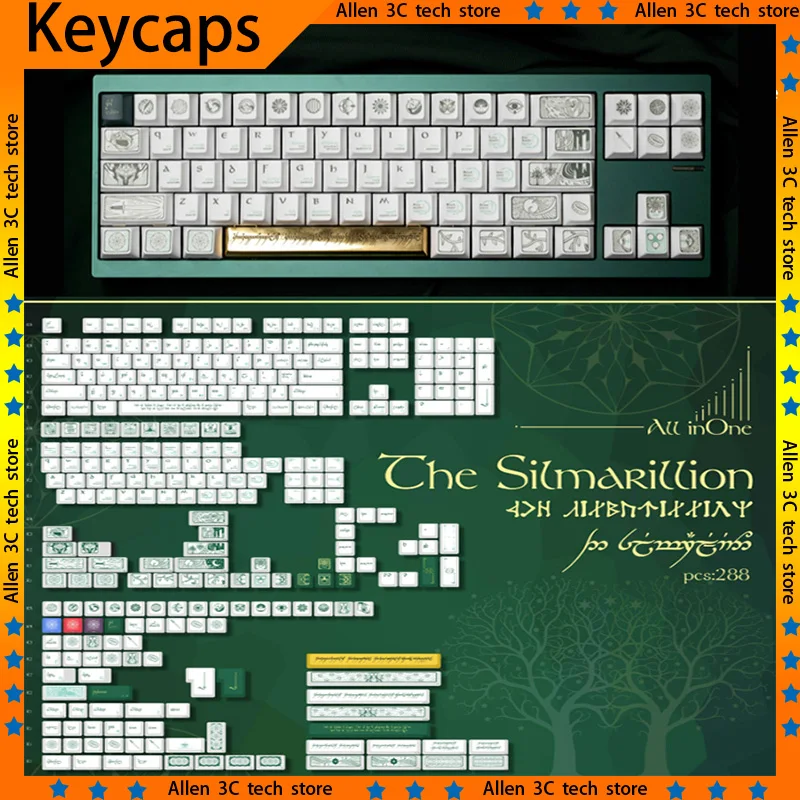 O1nem-The-Silmarillion-Mechanical-Keyboard-Keycaps-288-Keys-PBT ...