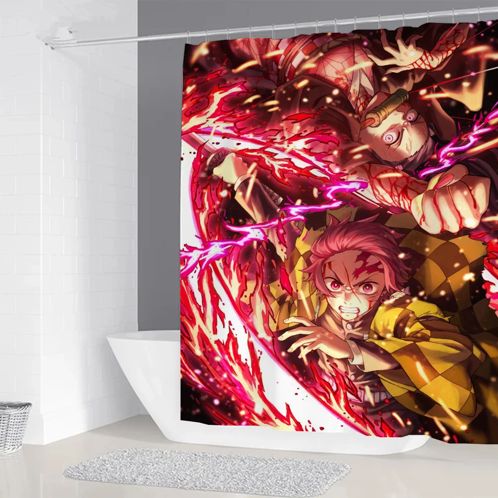 Demon-Slayer-Bathroom-Shower-Curtain-Waterproof-Fabric-Bathroom ...
