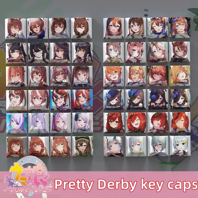 4 Keys/set Pretty Derby Keycaps PBT Dye Sublimation Key Caps For MX ...