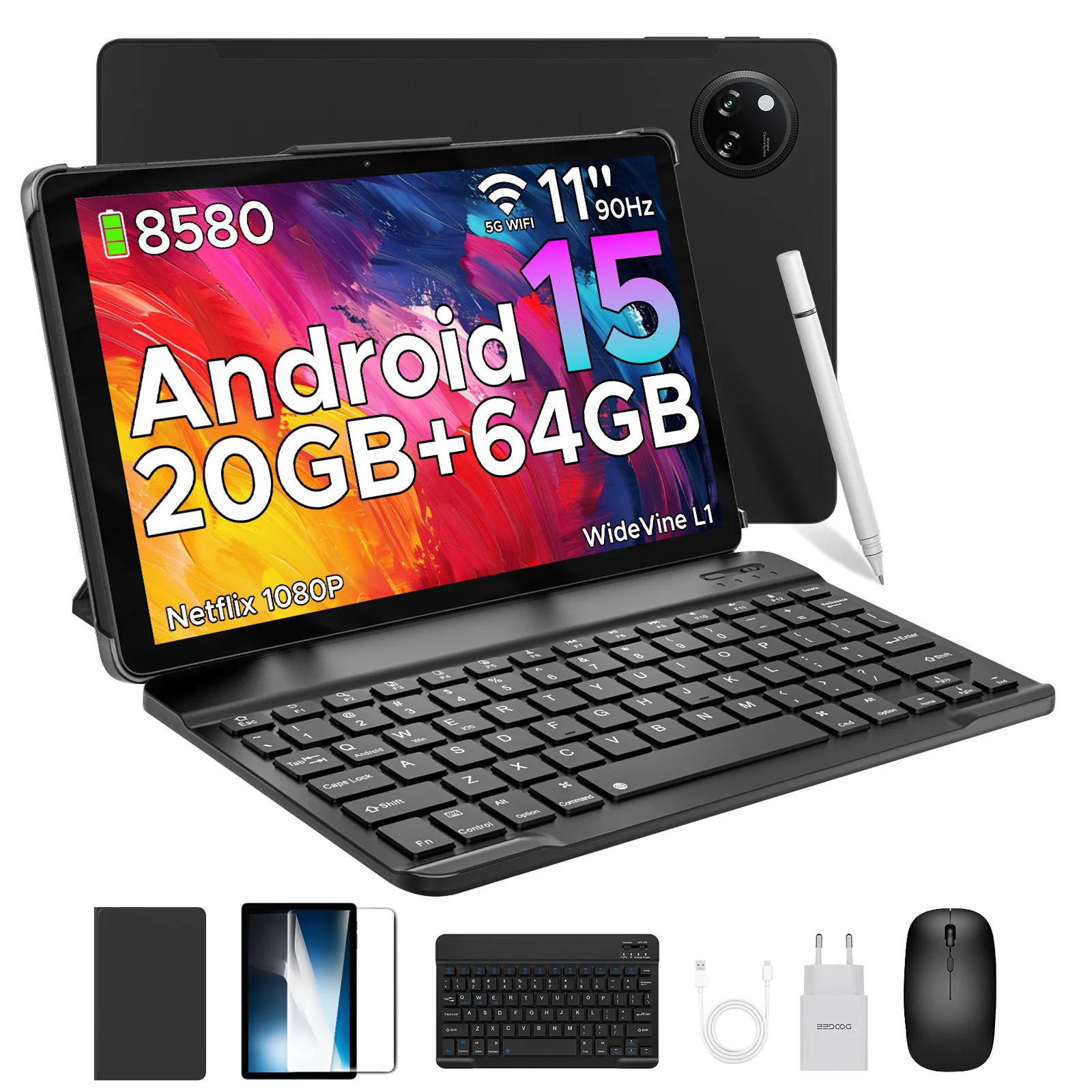 DOOGEE Tab A9+ 2 IN 1 Smart Tablet 11'' Screen Android 15 20GB RAM(4+16 ...