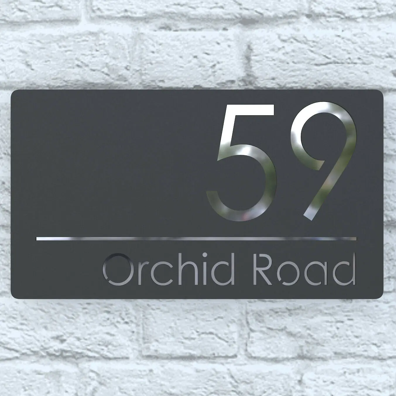 Plaque numéros de maison avec panneau solaire LED - Plaque-Numéro-Maison.fr