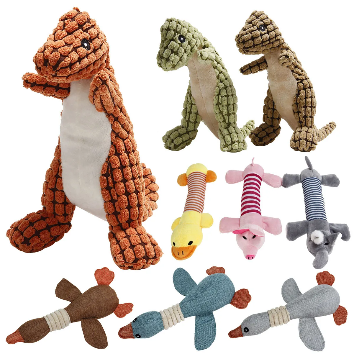 Squeaky Pet Toys for Medium Large Dogs Plush Puppy Big Dog Chew Toys ...