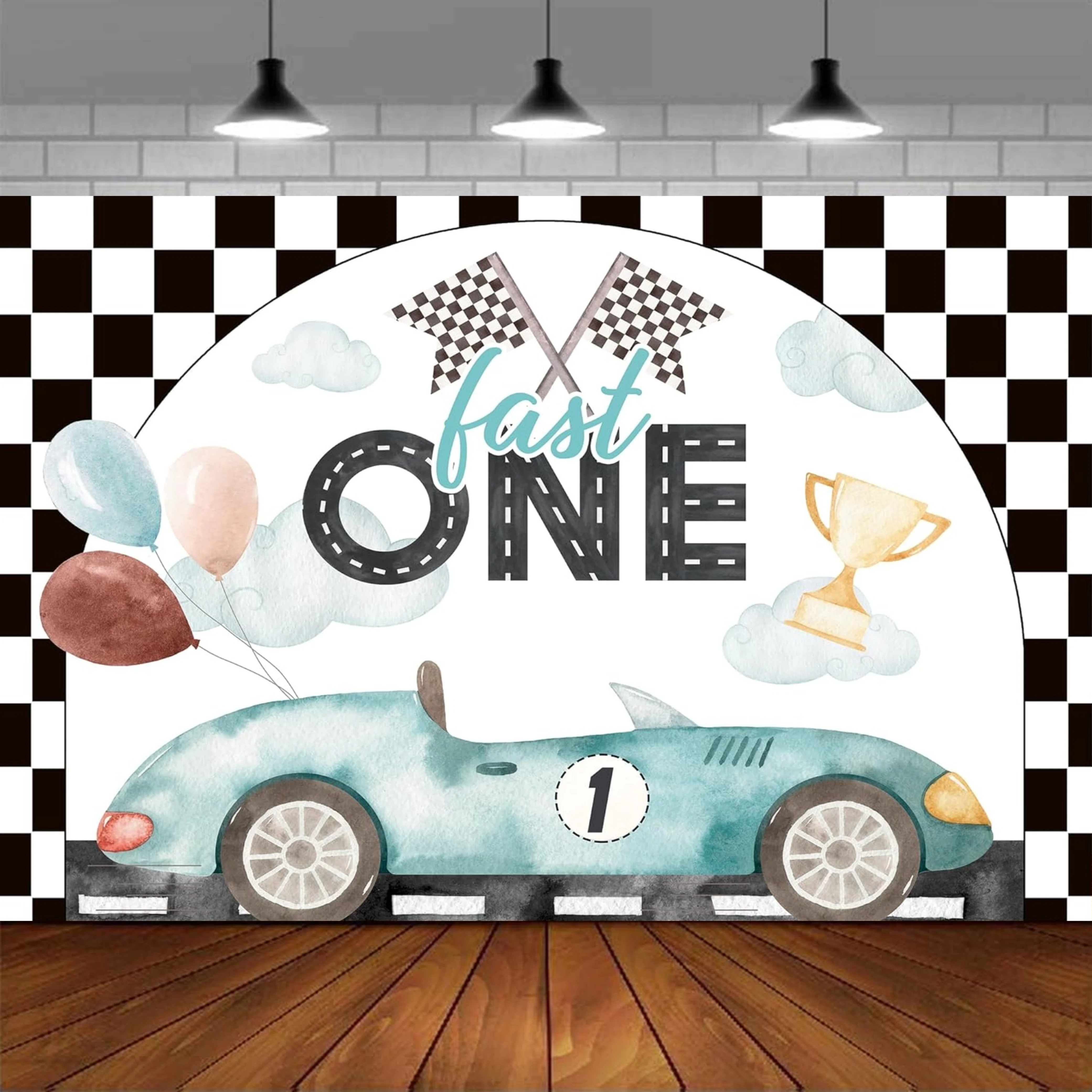 1PC-Racing-Car-Backdrop-for-First-Birthday-Racing-Theme-Party-Decor ...