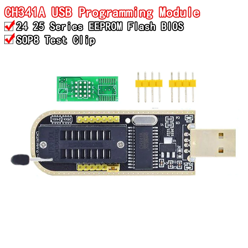 Módulo de programador usb eeprom série 24 25 ch341a, para eeprom 93cxx/25cxx/24cxx|Circuitos ...