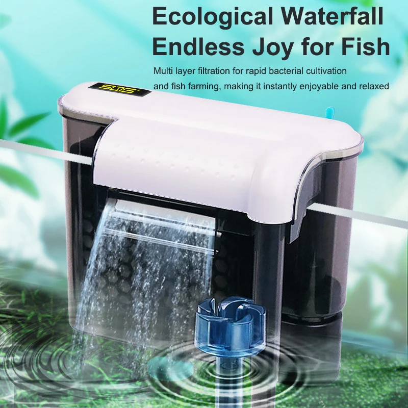 Small-Aquarium-Filter-External-Waterfall-Water-Purification-and ...