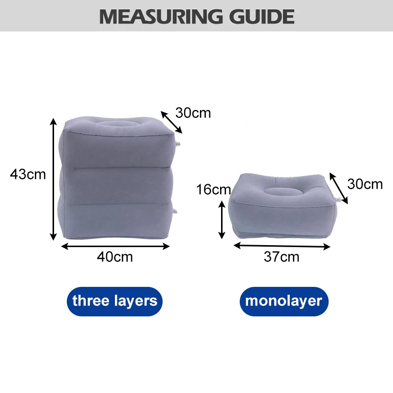 PVC Inflatable Travel Pillow Foot Rest Pillow Kids Flight Sleeping ...