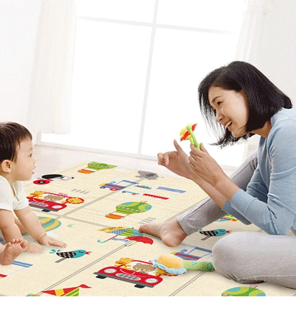 Double-sided Foldable Children Carpet Cartoon Baby Play Mat Educational ...