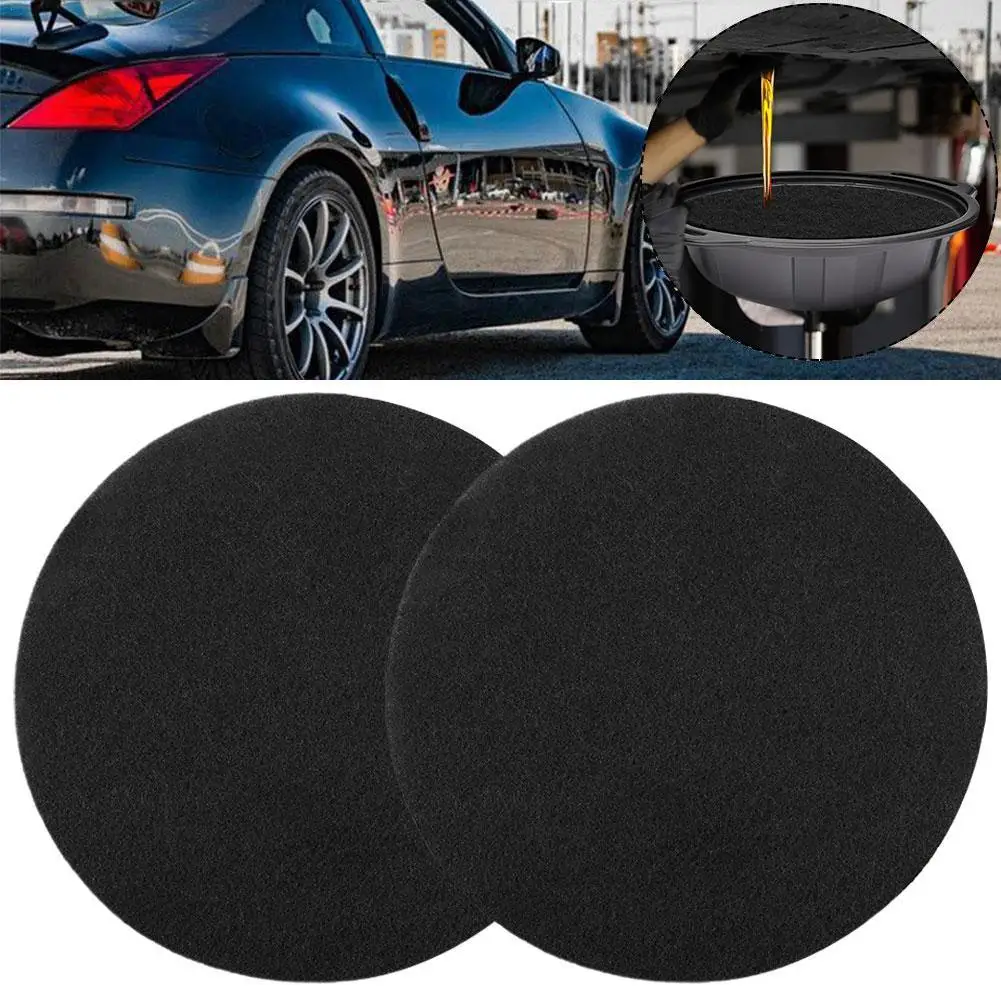 Oil Drain Pad 2 Pcs No Splatter Sponge Porous Oil Pan Pad Round Pad Car ...