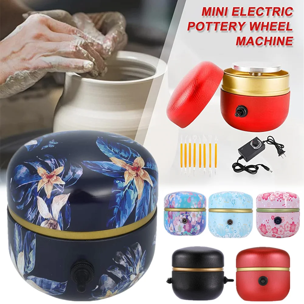 Mini-Electric-Pottery-Wheel-with-Tray-Sculpting-Kit-Pottery-Forming ...