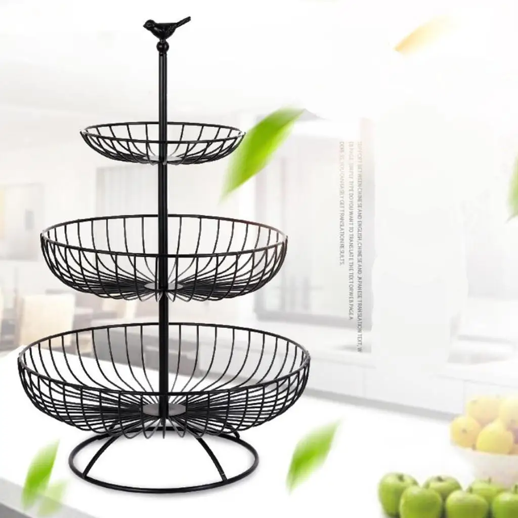 3-Tier-Metal-Wire-Fruit-Basket-Free-Standing-Display-Rack-Bowl-for ...