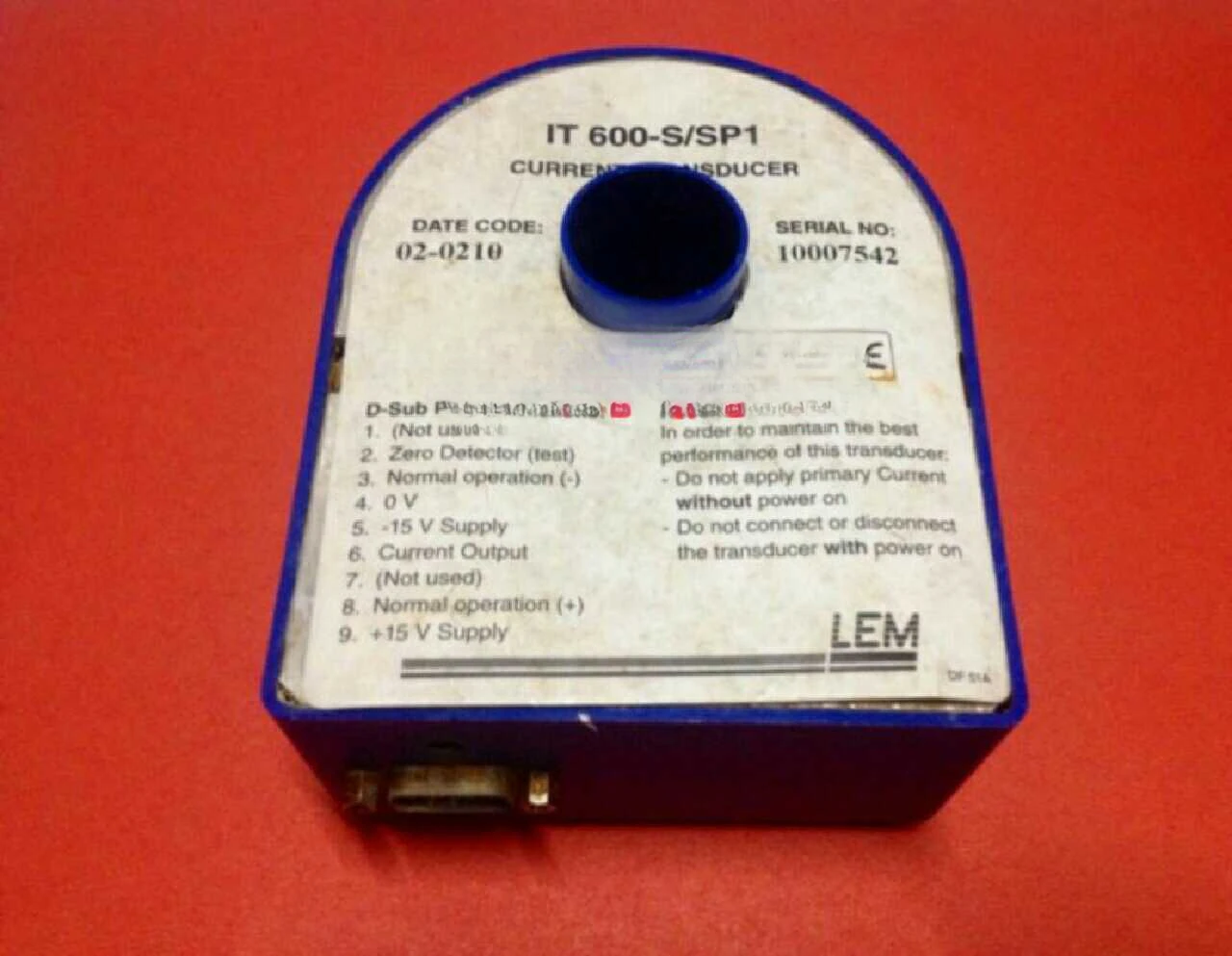 LEM-sensor-lT600-S-SP1-original-disassembly-is-good-to-inquire-before ...