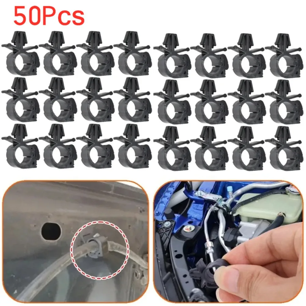 50x-Car-Wiring-Harness-Fastener-Route-Fixed-Retainer-Clip-Corrugated ...