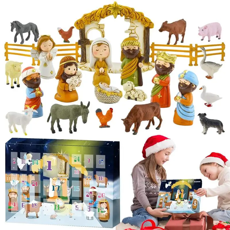 Nativity-Advent-Calendar-24-Pieces-Miniature-Resin-Nativity-Ornaments ...