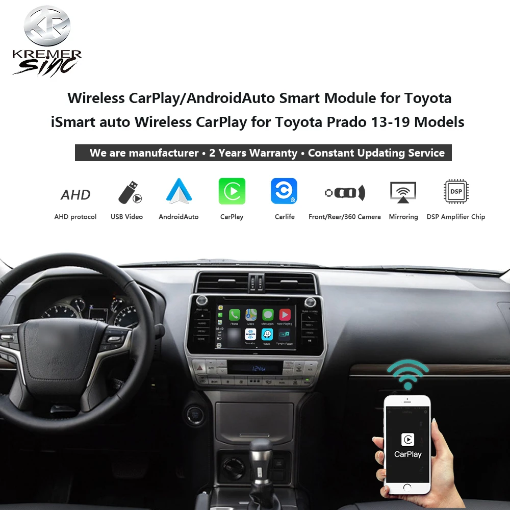 Wireless Carplay Android Auto For Toyota Landcruiser Ismart Auto ...