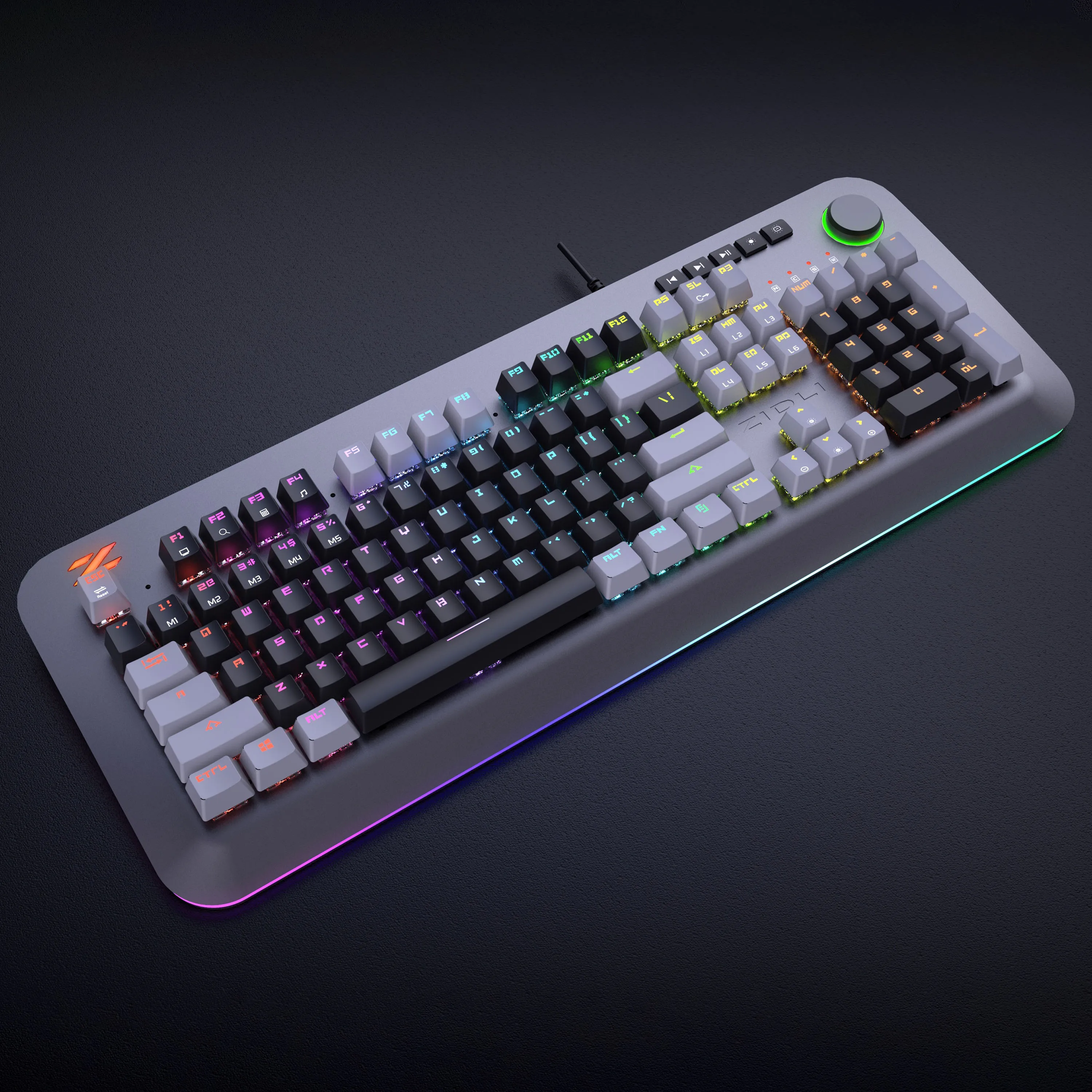 ZK9-Optic-Switch-Wired-RGB-Mechanical-Keyboard-in-Standard-Full-Size ...