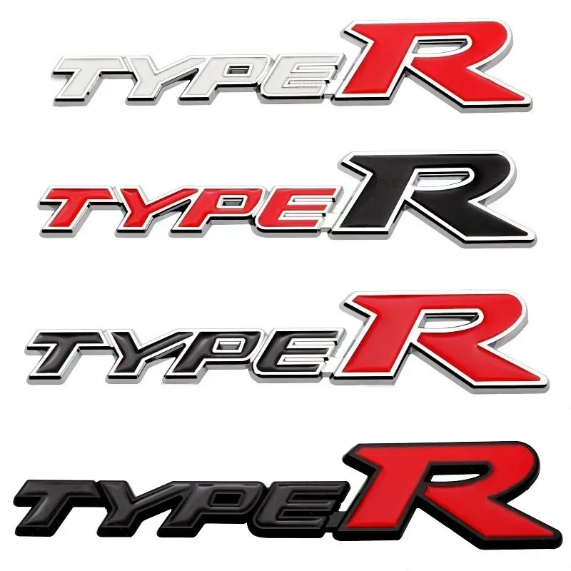 3D-Metal-Type-R-Logo-Front-Grille-Badge-Rear-Trunk-Emblem-Decals-For ...