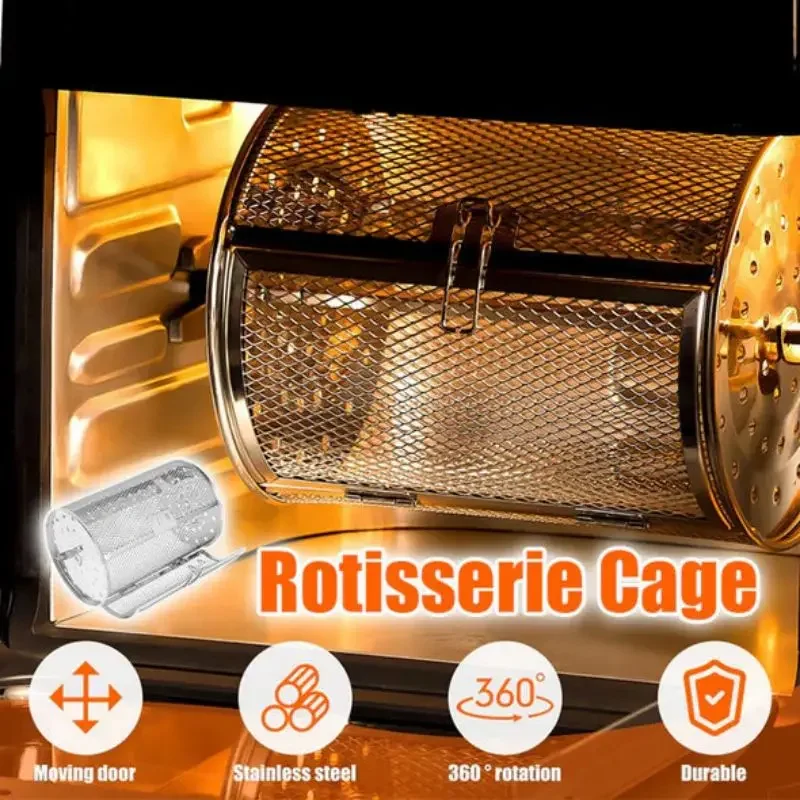 12x18cm-Stainless-Steel-Rotating-Grill-Grilled-Cage-Turkey-Grill-Rack ...