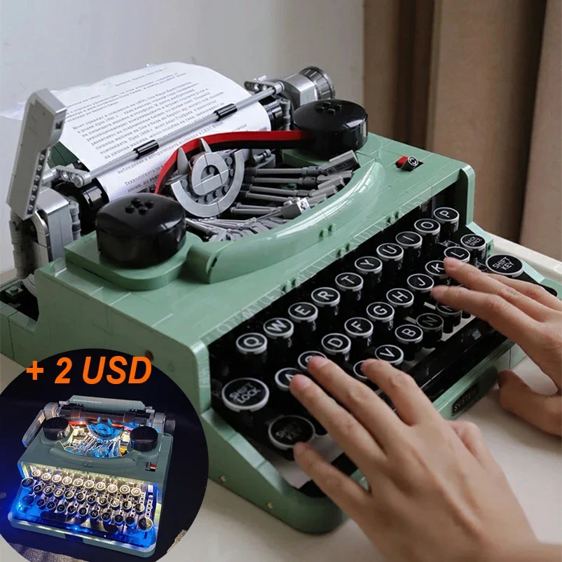 NEW-MOC-Display-Retro-Typewriter-Building-Blocks-Marking-Machine ...