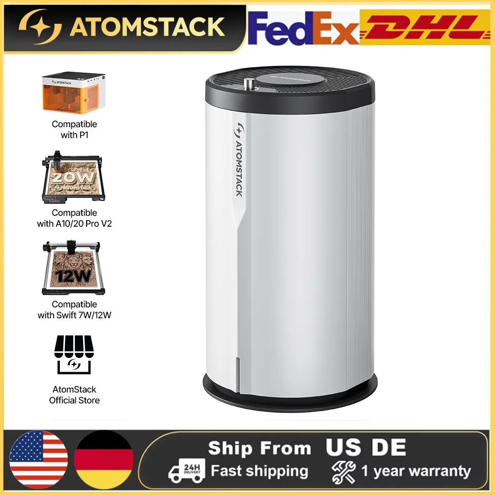 ATOMS TACK D3 Laser Cutter Air cleaner Smoke Smell Suction Device HEPA ...