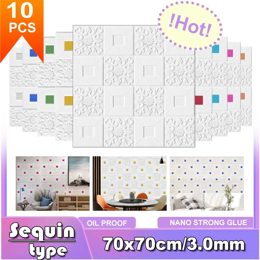 10Pcs-Self-Adhesive-3D-Ceiling-Wall-Stickers-Roof-Ceiling-Decorative ...