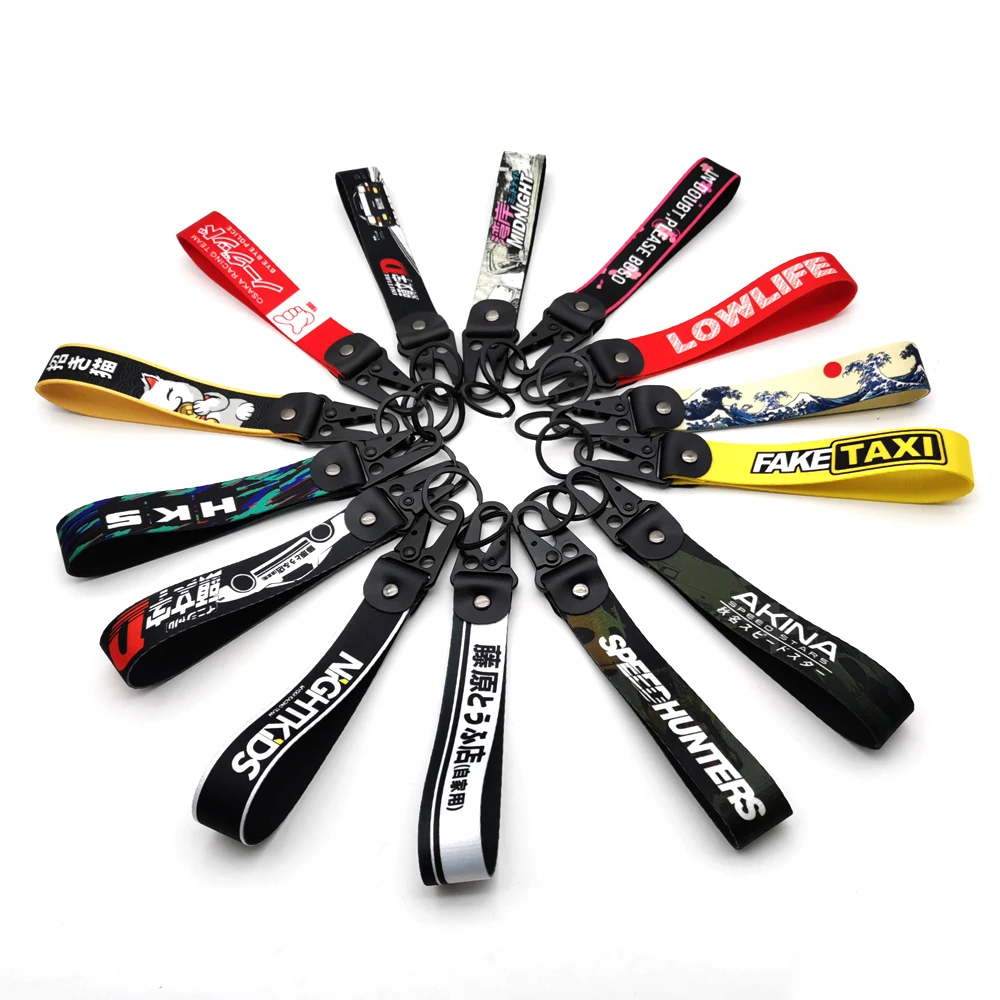 New-Jdm-Style-Car-Keychain-Hokkaido-Gift-Lanyard-Keyring-Auto-Key-Steel ...