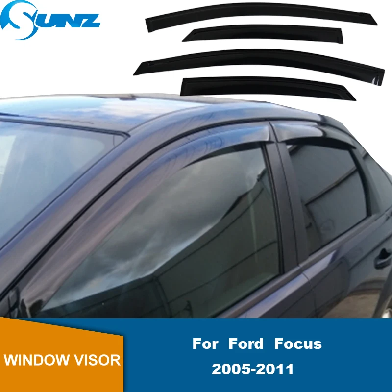 Window Deflector For Ford Focus 2005 2006 2007 2008 2009 2010 2011 ...