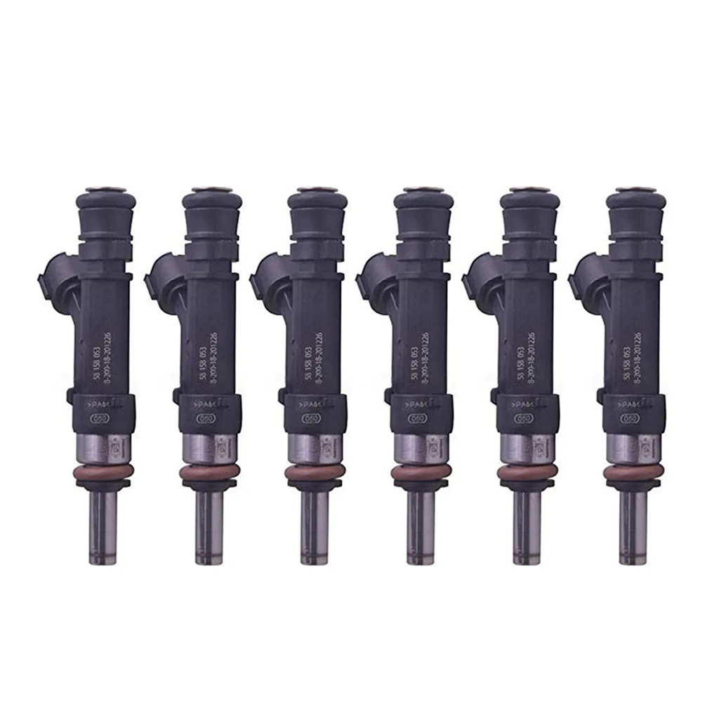 6pcs 06E133551 Fuel Injector 0280158053 for Audi A6 C6 2.4 V6