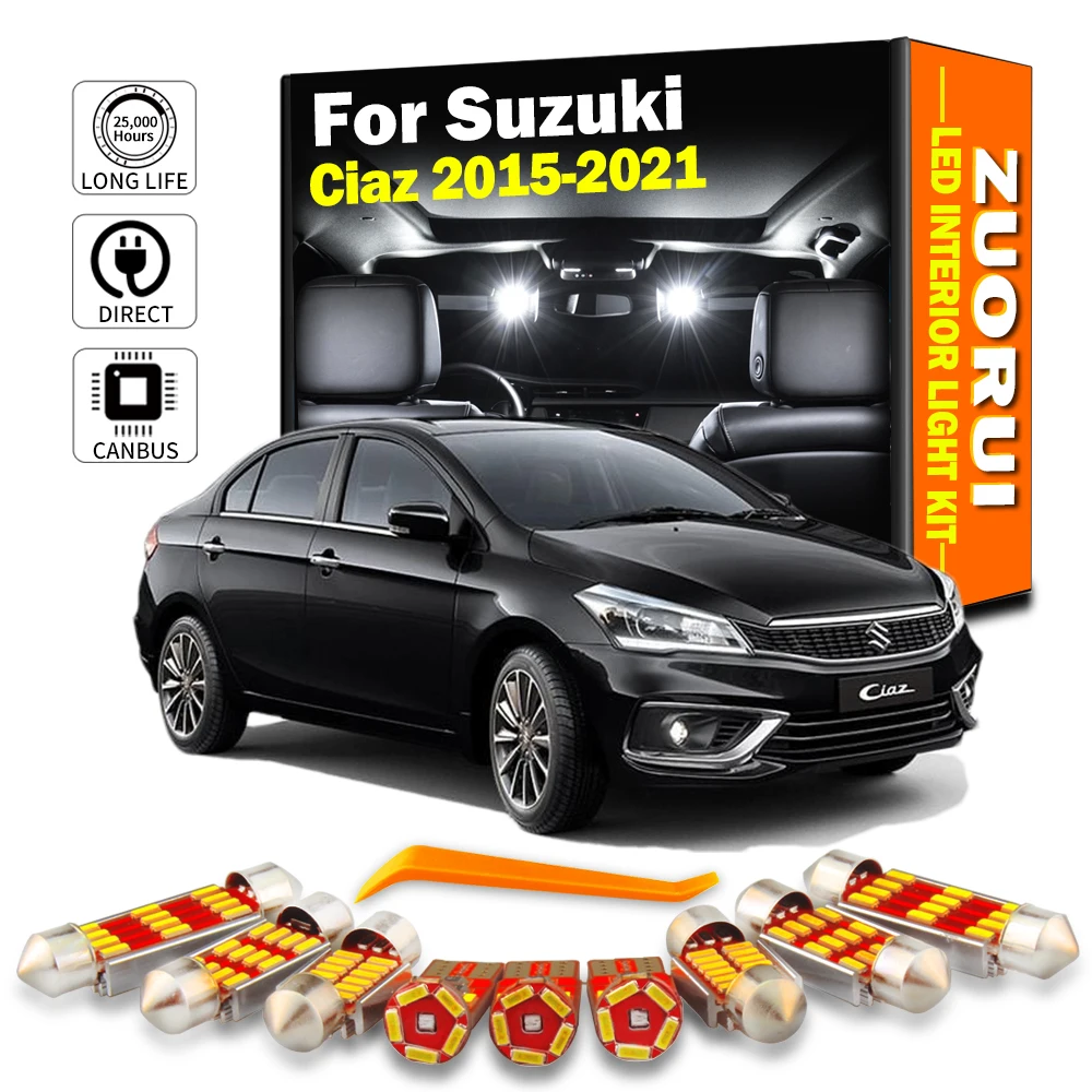 ZUORUI-10Pcs-Canbus-Car-LED-Interior-Map-Dome-Light-Kit-For-Suzuki-Ciaz ...