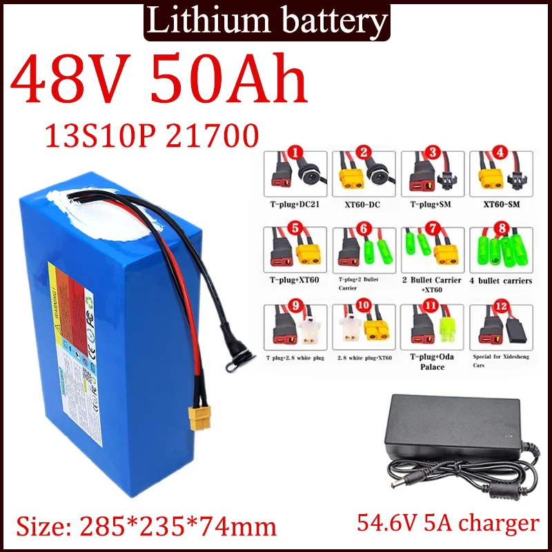 NEW-48V-50ah-13S10P-21700-lithium-battery-built-in-Bms-0-2500W-high ...