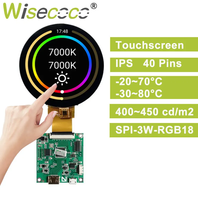 Wisecoco-3-Inch-Round-touchscreen-2-8-Inch-Multi-Touch-LCD-Display ...