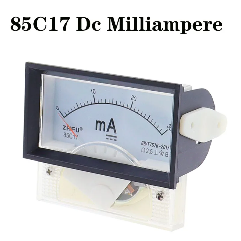 Miliamper-metro-85C17-mA-DC-Pointer-Panel-Amp-Meter-20mA-30mA-50mA ...