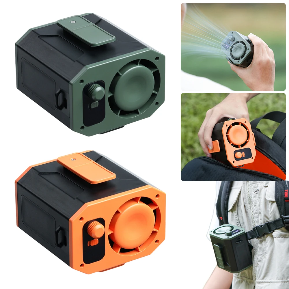 Personal-Belt-Clip-Fan-3600mAh-Rechargeable-Portable-Power-Bank-Body ...