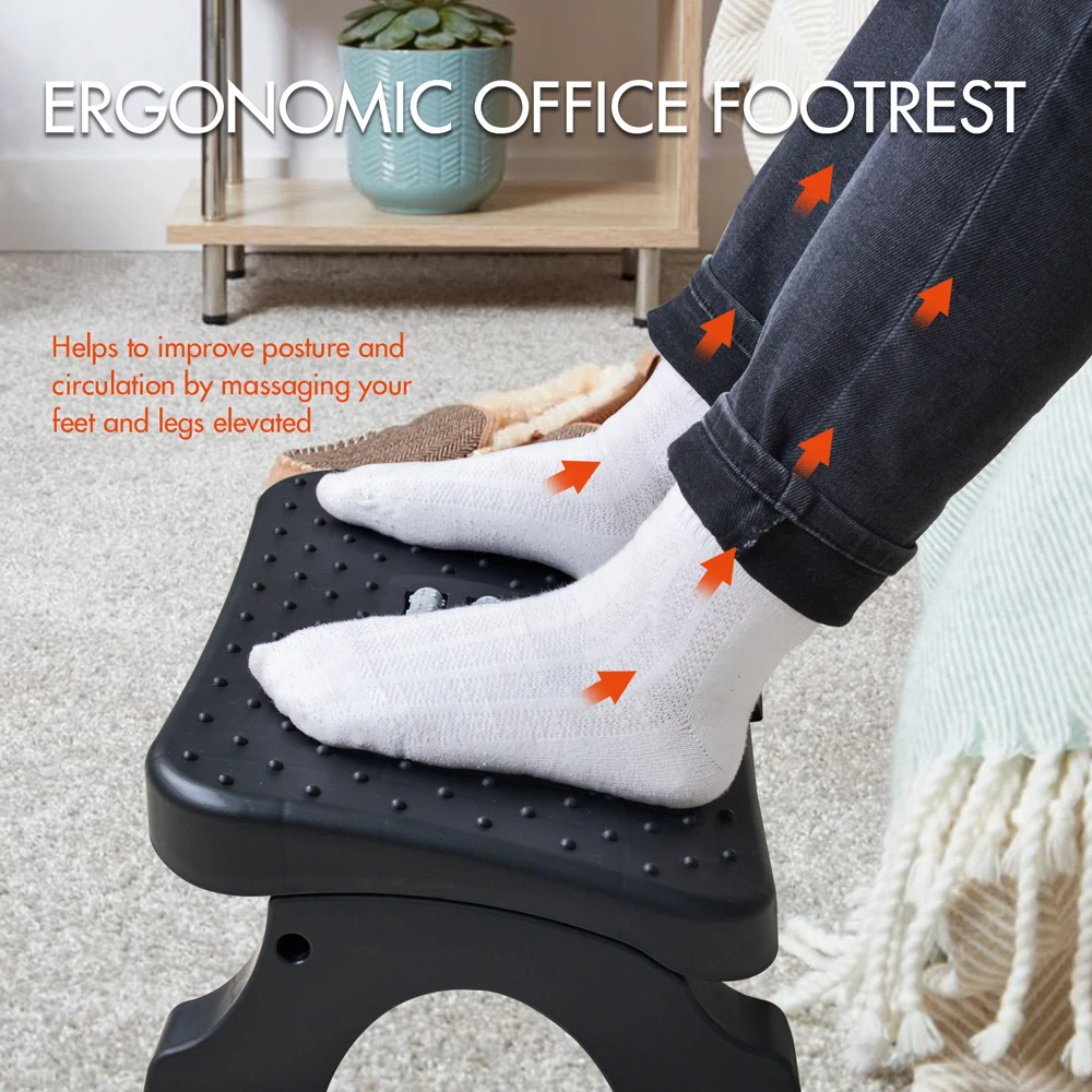 Repose-pieds-ergonomique-sous-le-bureau-repose-pieds-avec-rouleaux-de ...