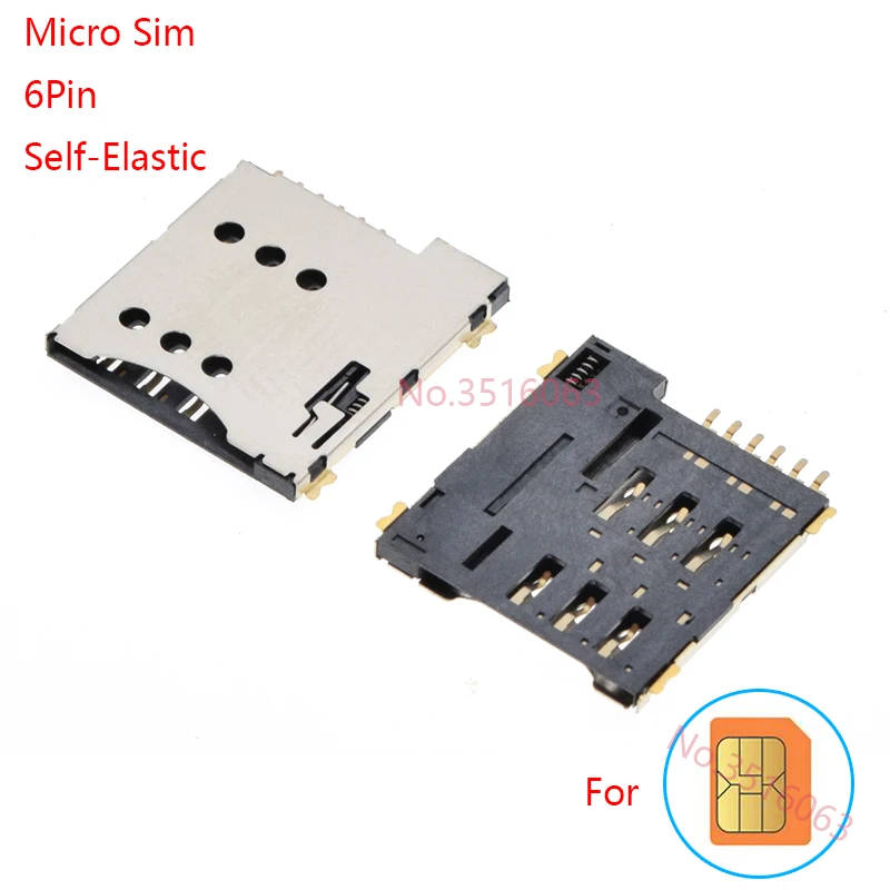 2/5/10 piezas Mini/Micro/Nano SD/Sim Card Holder 6/7/8/9/10Pin Sim Slot ...