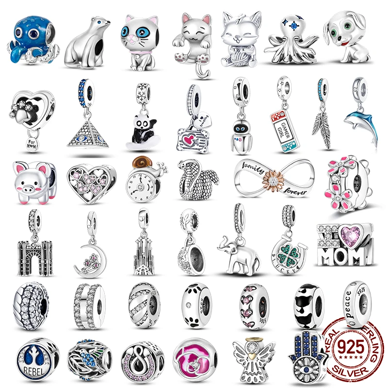 Cuentas-de-coraz-n-de-amor-de-perros-de-Ley-925-compatibles-con-pulsera ...
