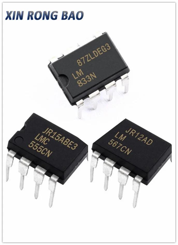 10PCS-LM567CN-LM741CN-LM833N-LMC555CN-LM567-LM741-UA741-LM833-LMC555 ...
