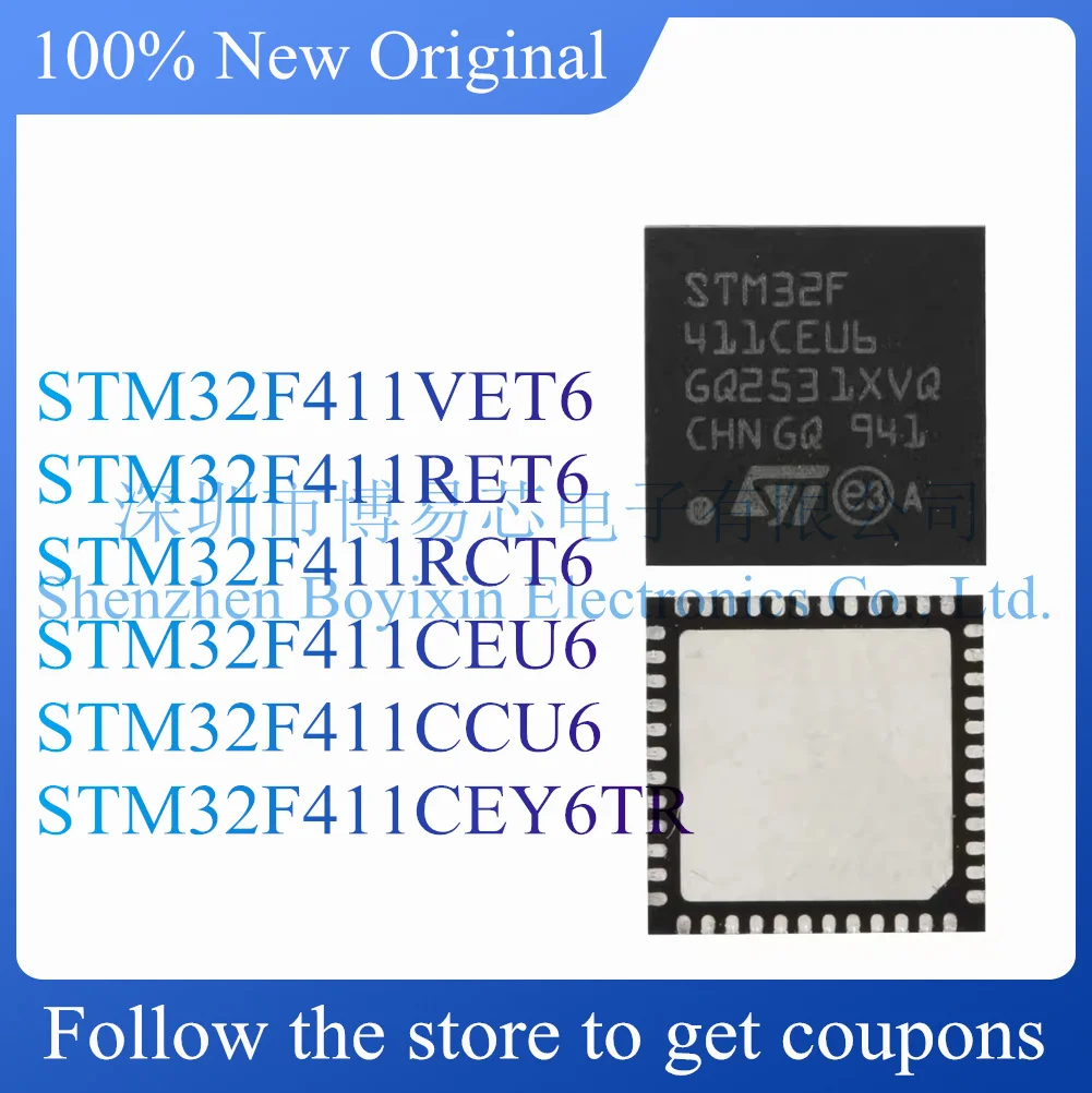 New Stm32f411vet6 Stm32f411ret6 Stm32f411rct6 Stm32f411ceu6 Stm32f411ccu6 Stm32f411cey6tr 