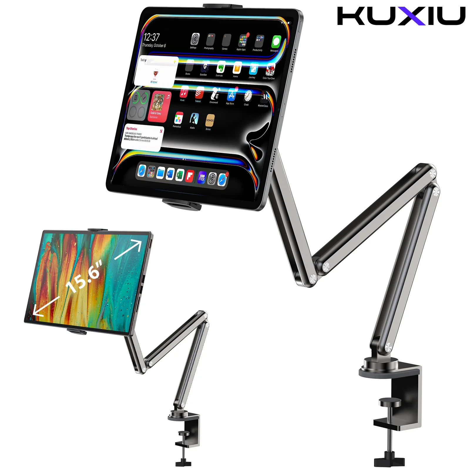 KUXIU-Aluminum-Alloy-Tablet-Stand-Adjustable-Arm-Holder-For-Portable ...