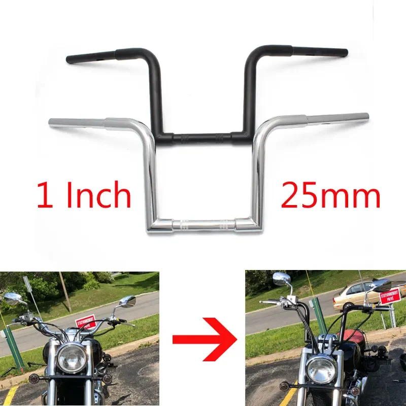 2colors-Universal-Fit-1-25mm-High-Handle-Bar-Pullback-Motorcycle-Ape ...