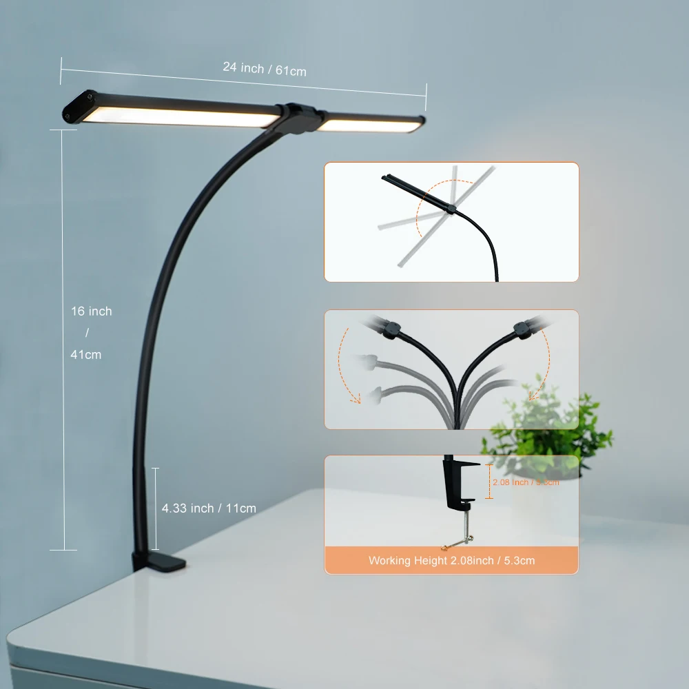 Double-Head-LED-Clip-Desk-Lamp-Architect-Table-Lamp-for-Home-Office ...