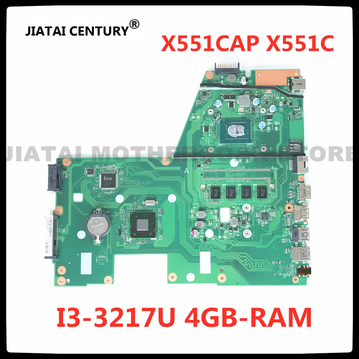 For ASUS X551CAP X551C original mainboard I3 3217U 4GB RAM 1xSlot ...