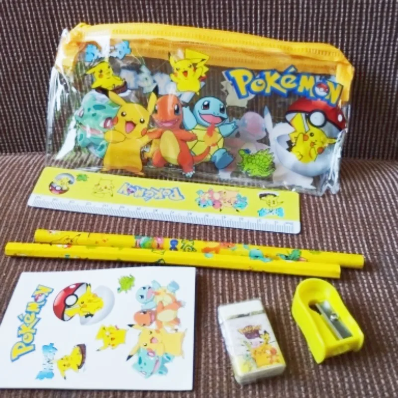 7pcs-set-Pikachu-Anime-Stationary-Set-Pokemons-Cartoon-Pencil-Ruler ...